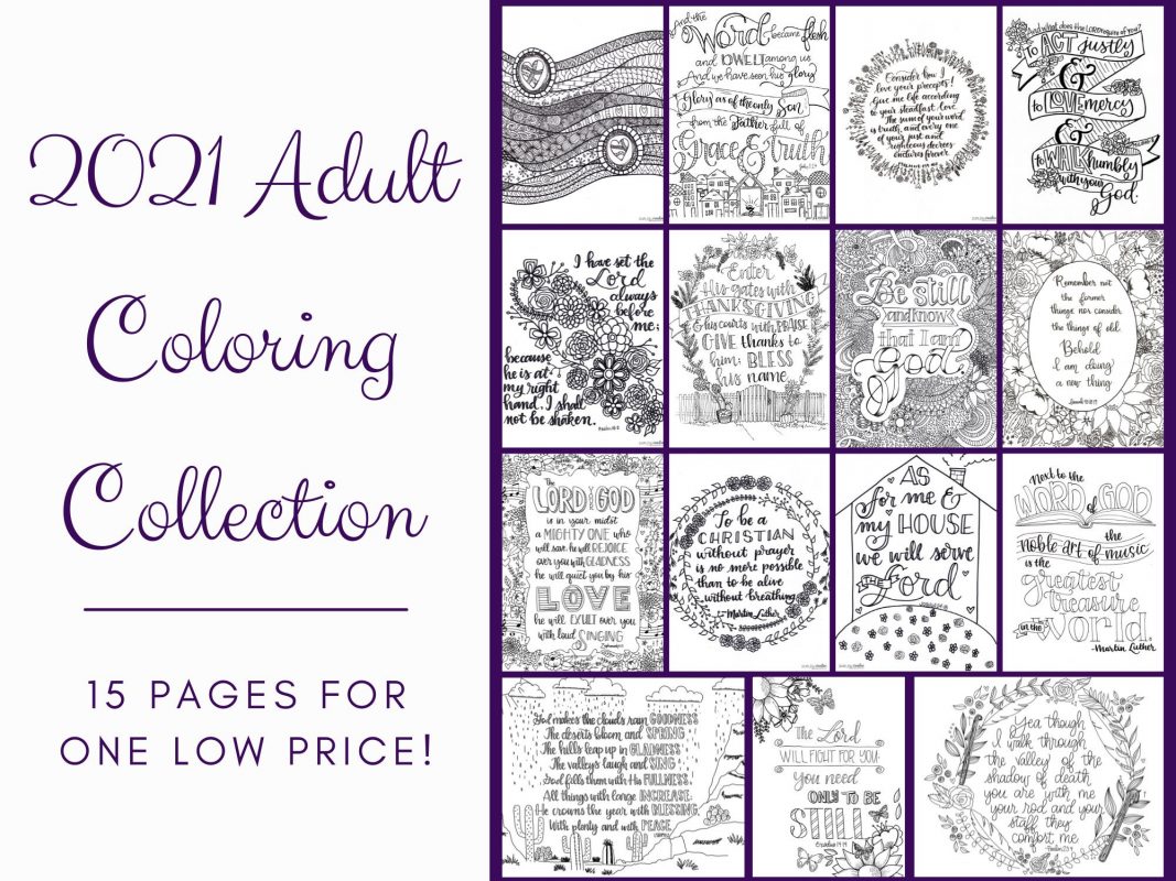 Adult Coloring Page Collection - 15 Pages - Pure Joy Creative
