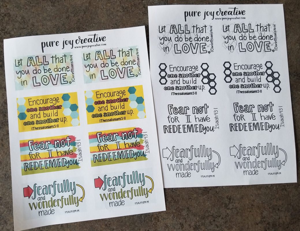 Printable Backpack Tags - New Designs - Single Family Use - Pure Joy ...